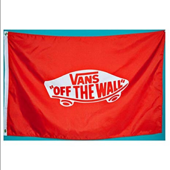 Vans | Wall Decor | New Vans Off The Wall Red Banner Flag 3 X 48 | Poshmark
